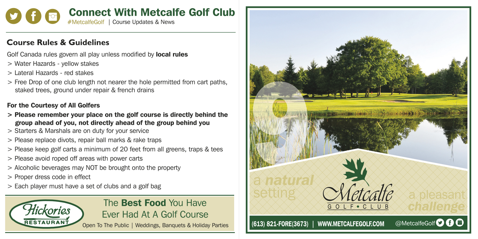 Scorecard - Metcalfe Golf Club